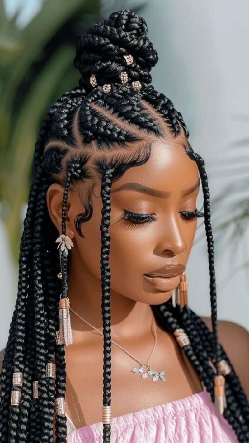 25 PHOTOS: Knotless braids styles + Box braids hairstyles - YKM Media