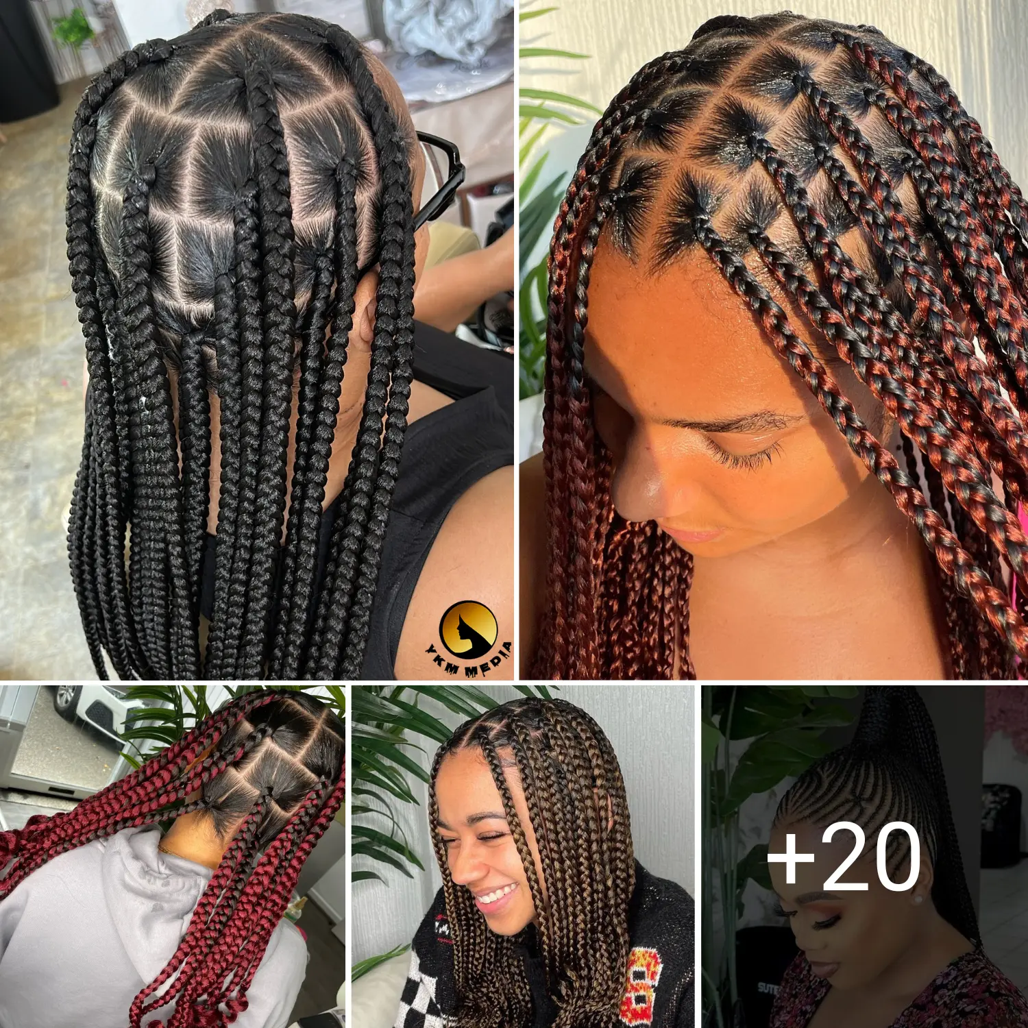 20 PHOTOS: Knotless braids styles - Box braids hairstyles - YKM Media