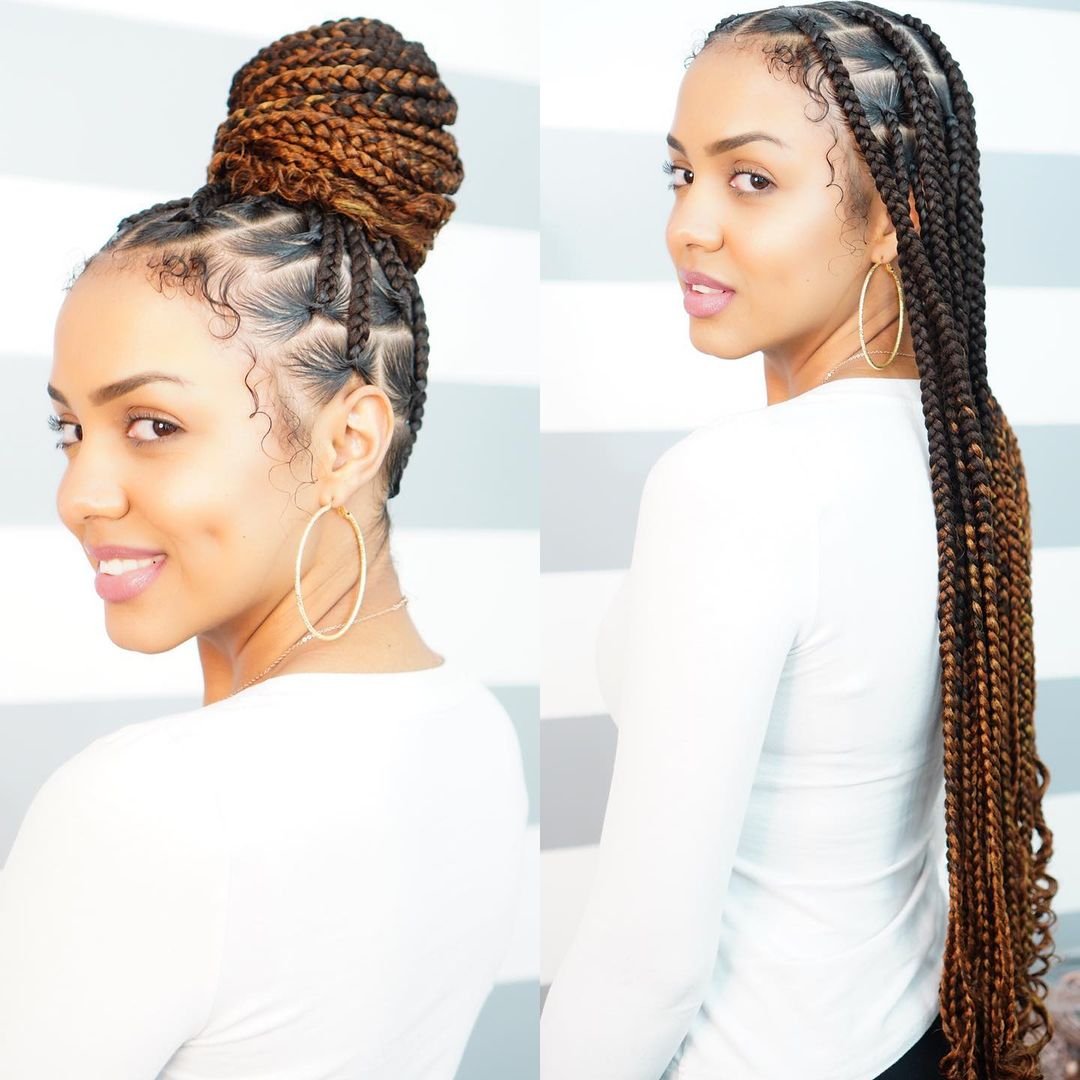 35 PHOTOS: Cornrow braid designs + Knotless braids styles - YKM Media