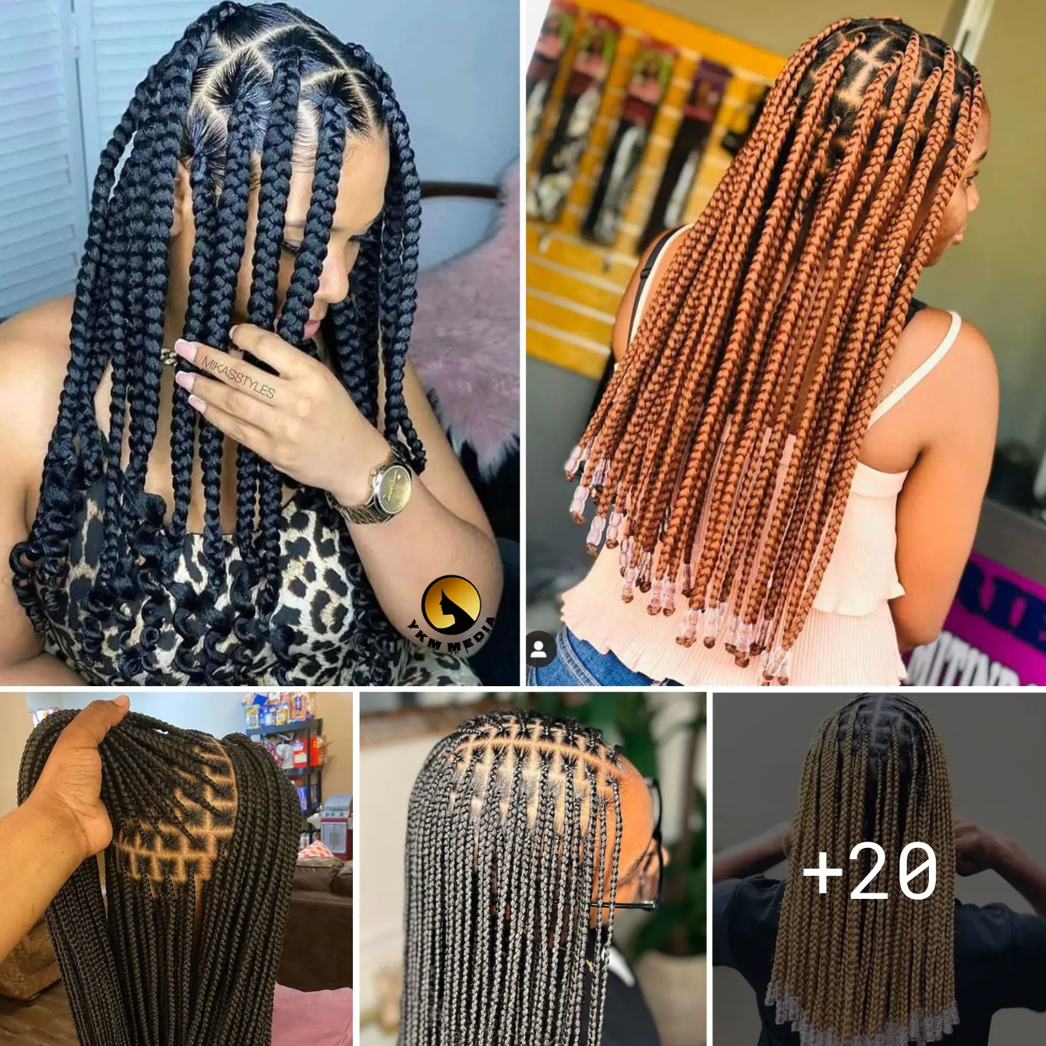 Luxury knotless braid ideas - Premium knotless braid patterns - YKM Media